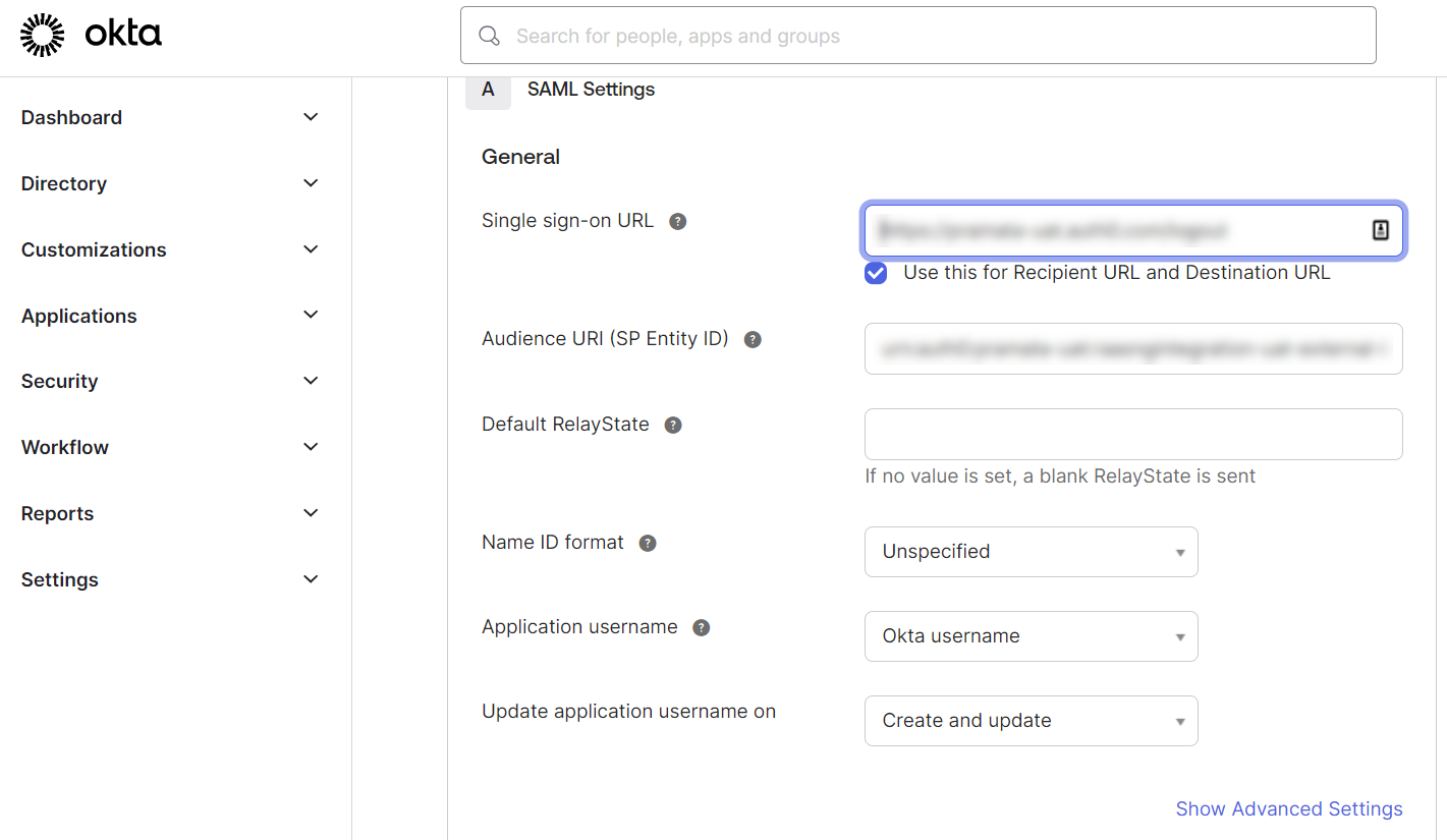Setup SSO for Okta with SAML – Pramata